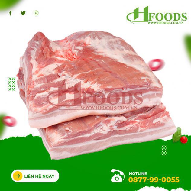 Ba chỉ heo rút sườn đông lạnh Miratorg nhập khẩu Nga